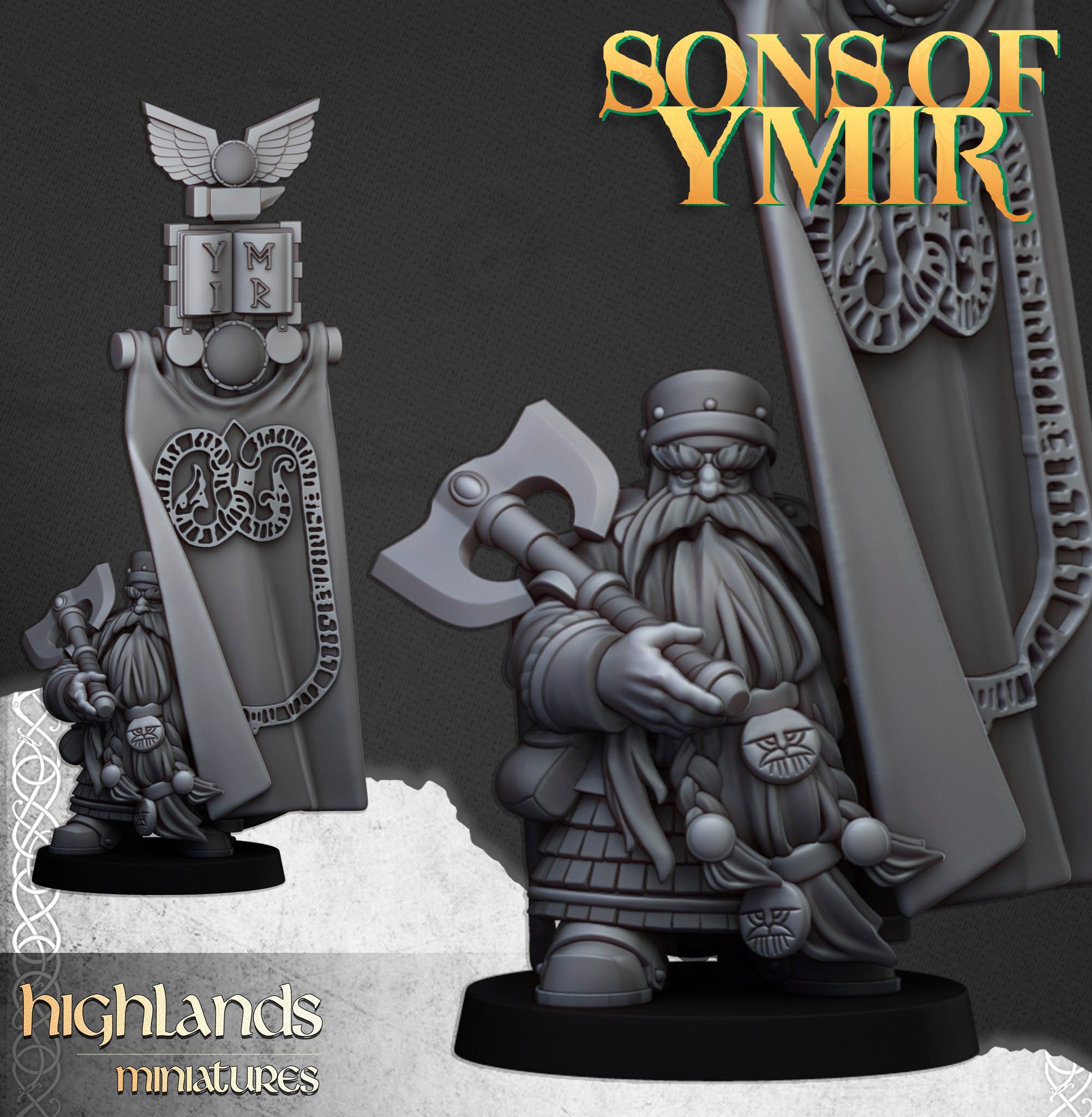 Dwarf Lord Banner – Midgard Print and Paint