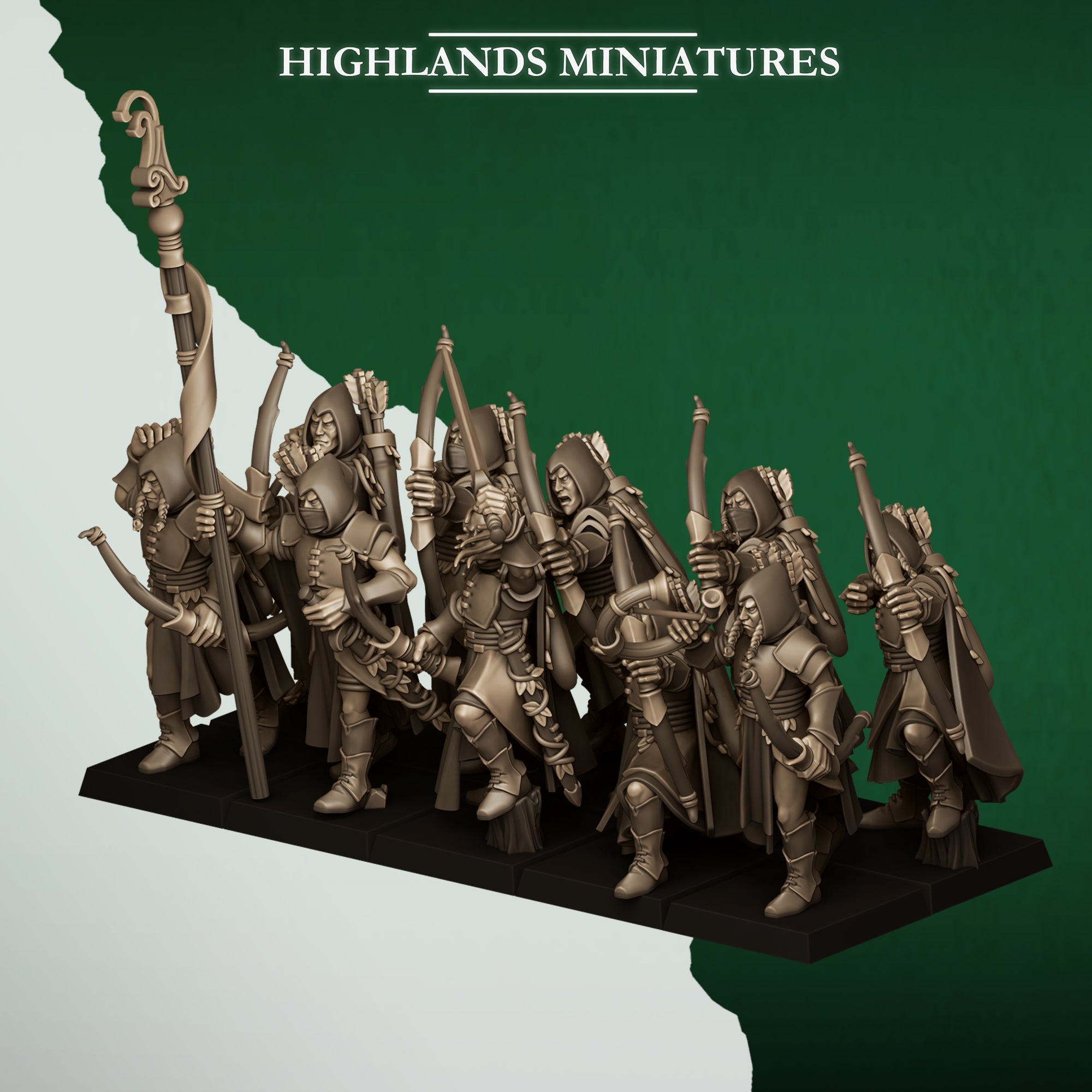 Feral Elves with Bows Rank & File – Midgard Print and Paint