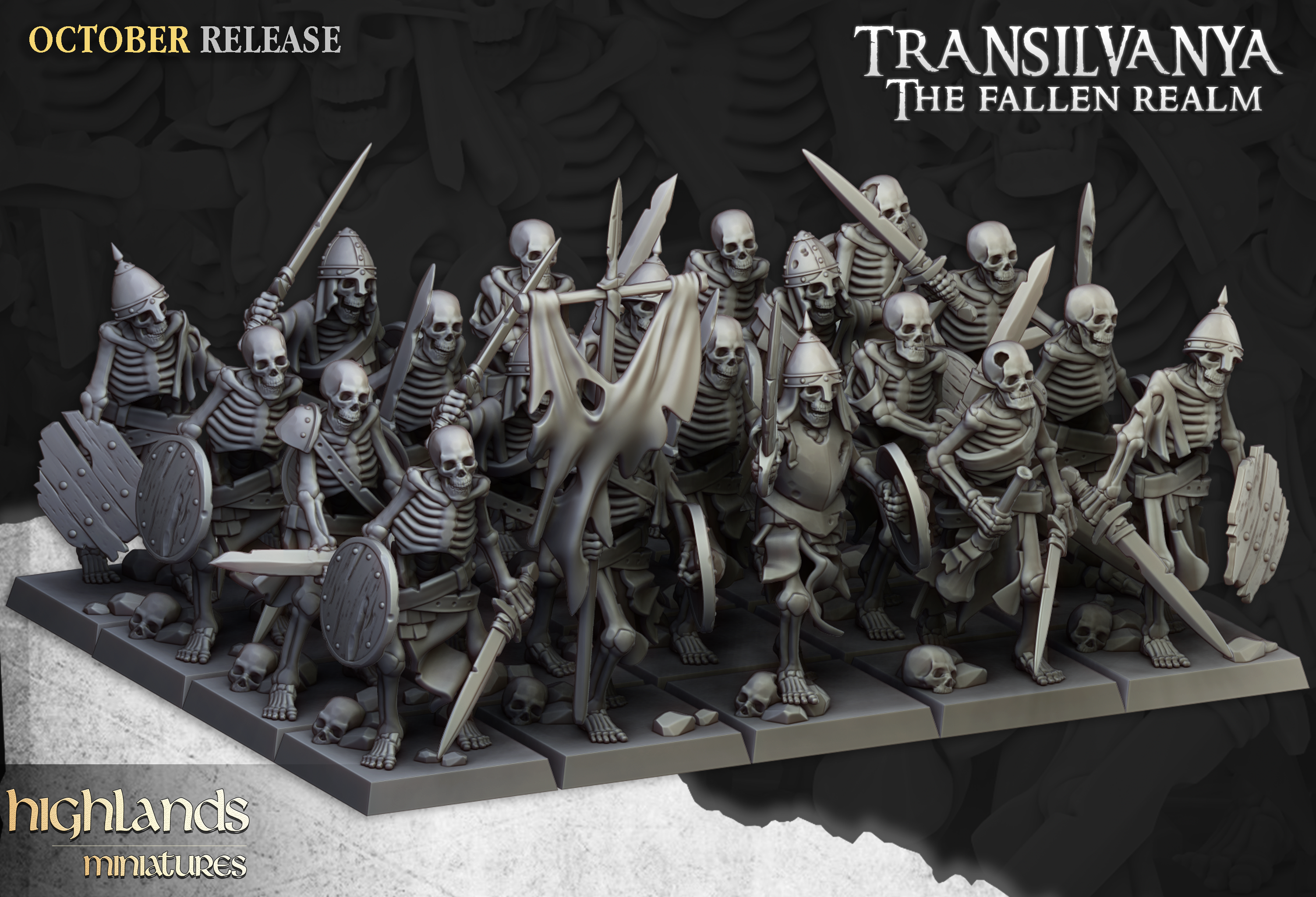 Skeleton Swordmen Rank & File – Midgard Print and Paint