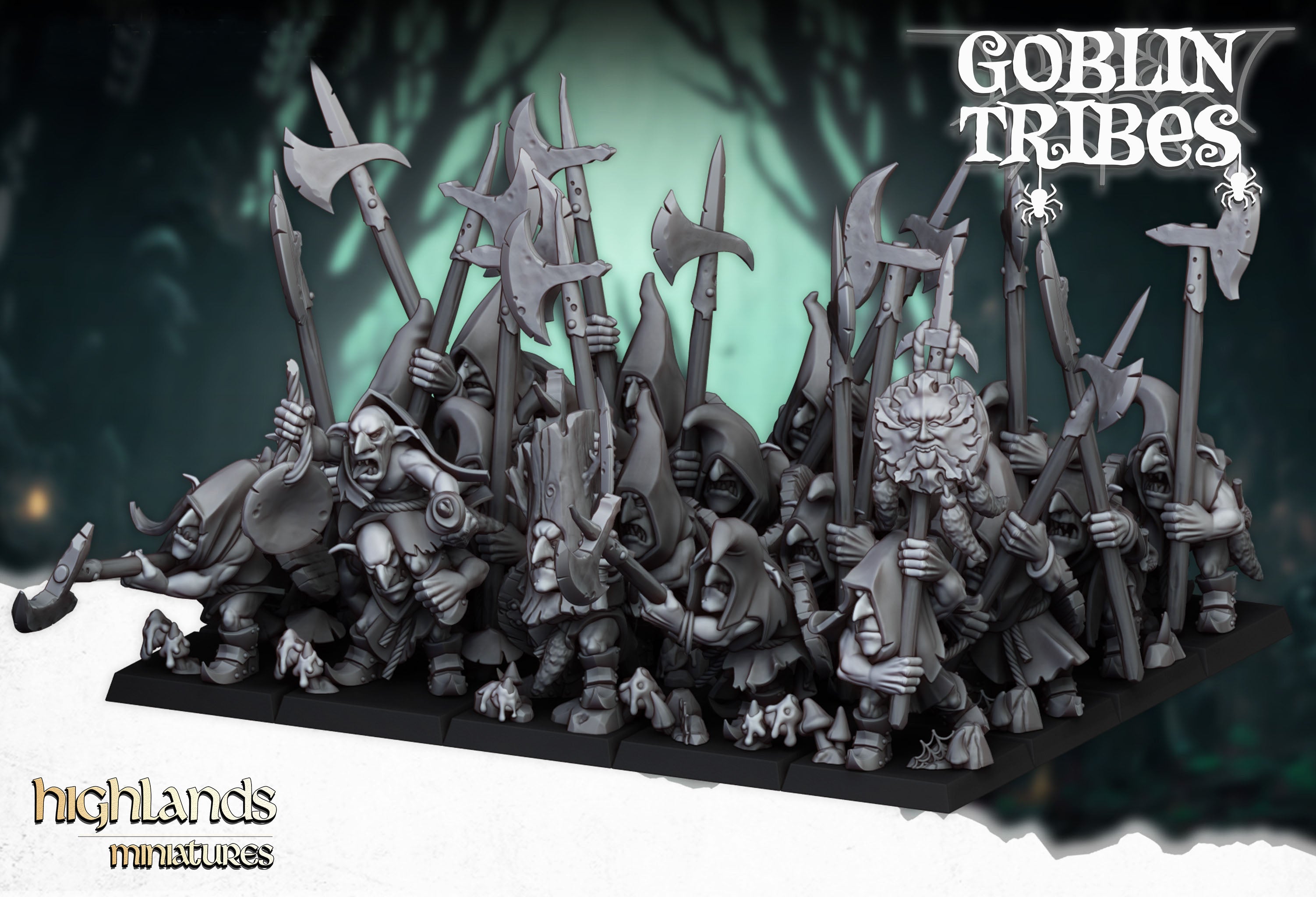 Swamp Goblin Pikes Rank & File – Midgard Print and Paint
